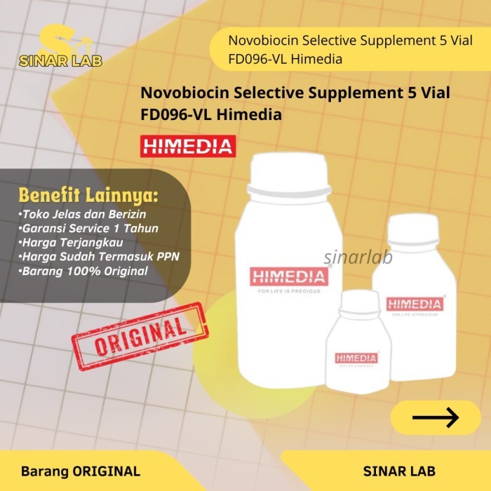 Jual Novobiocin Selective Supplement 5 Vial FD096-VL Himedia | Shopee ...