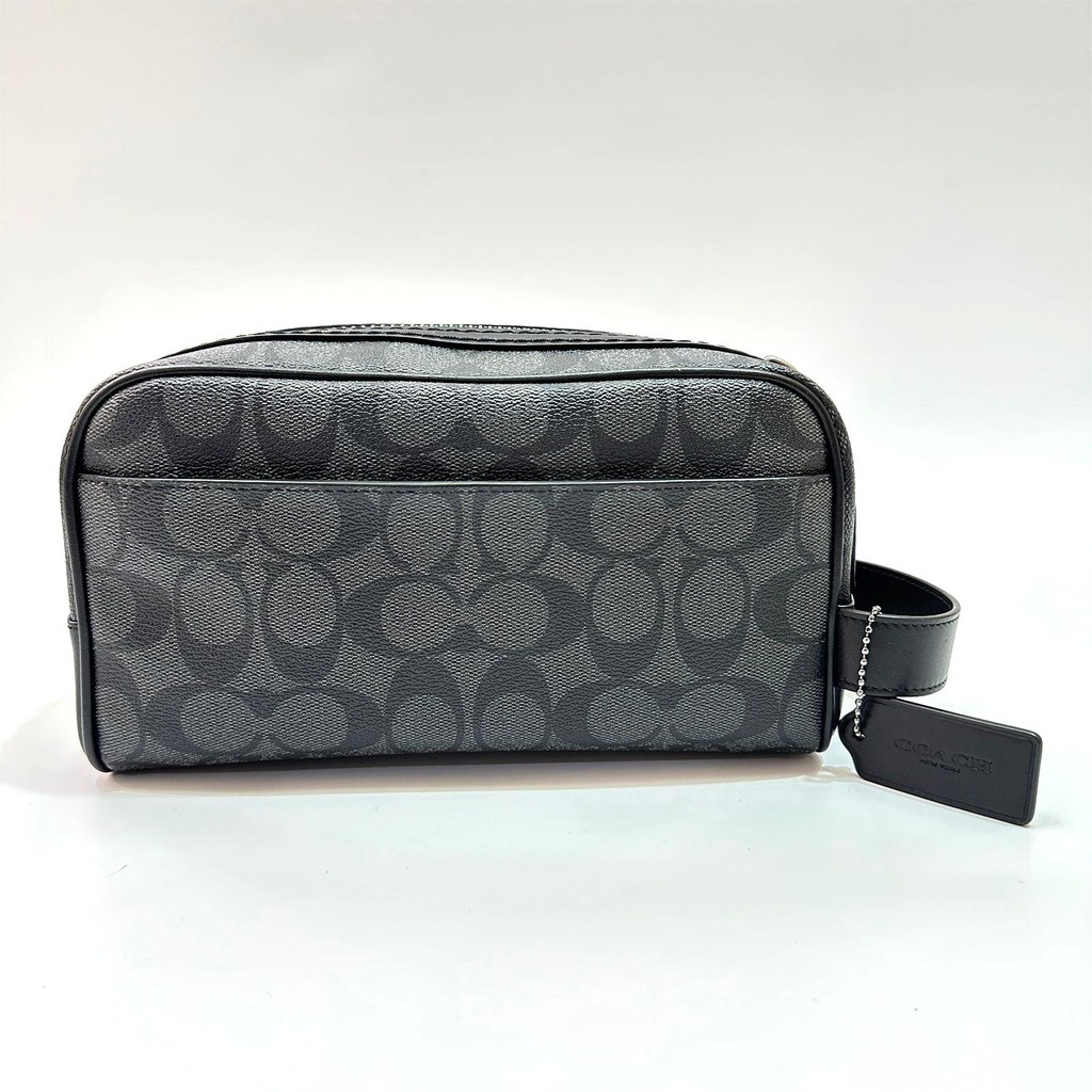 Jual Coach Travel Kit Men's Small Signature Charcoal | Shopee Indonesia