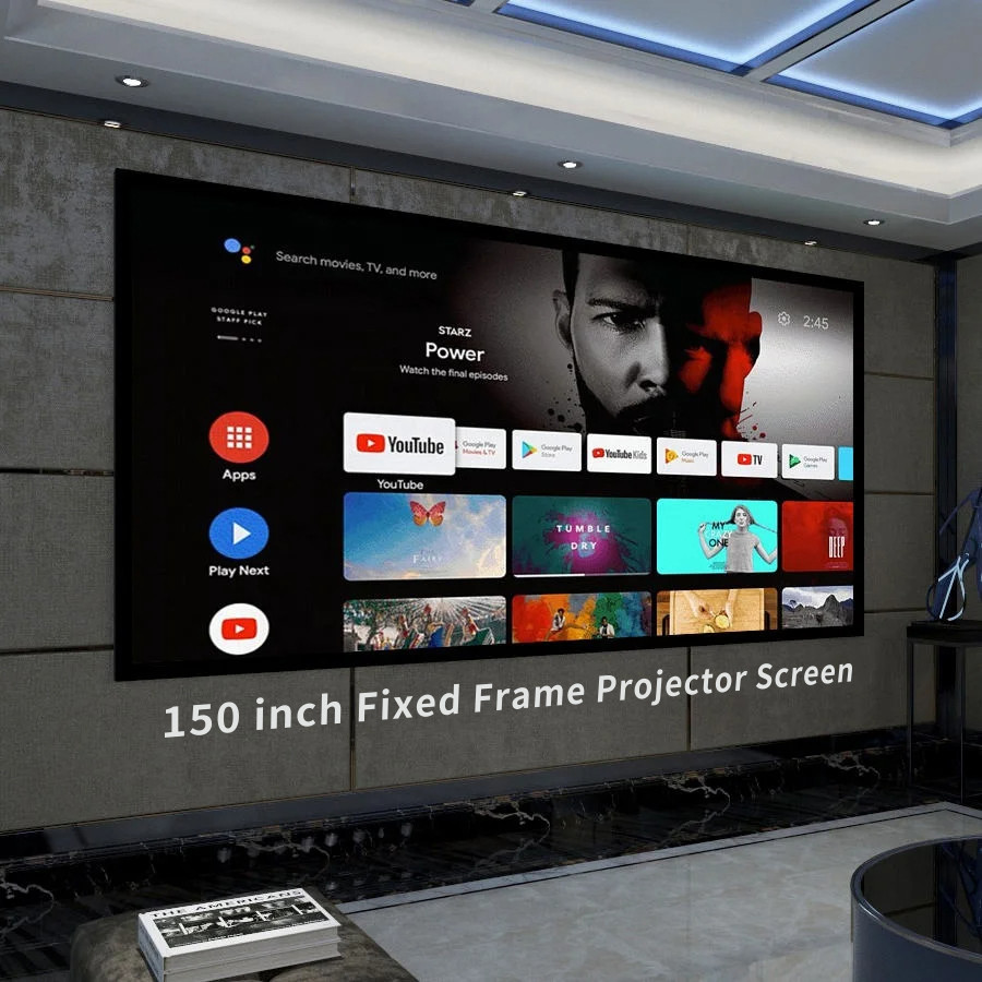 Jual High Quality Fixed Frame Projector Screen 16:9 HD 3D 4K 8K ...