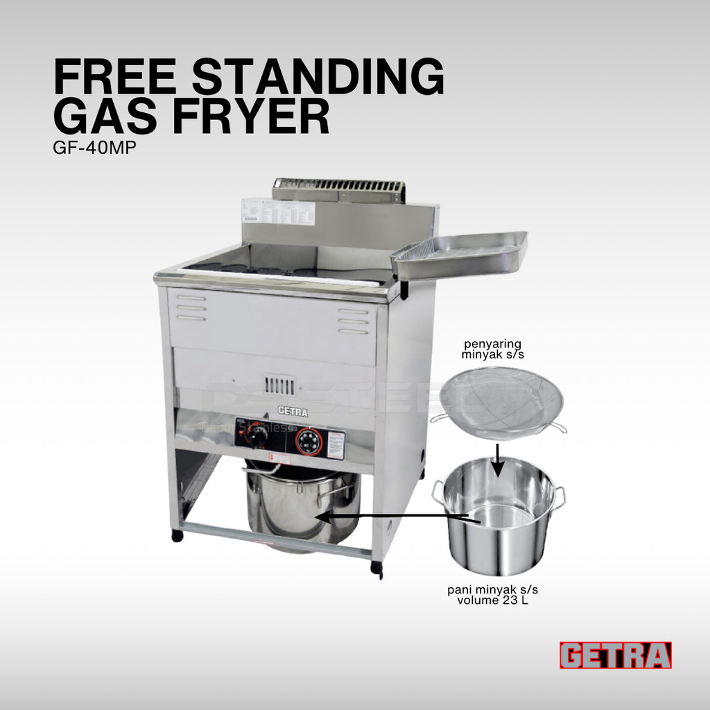 Jual GAS DEEP FRYER GETRA TIPE GF-40MP / Alat Penggorengan Gas GF 40 MP ...