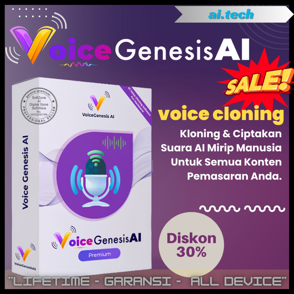 Jual Voice Genesis AI- {LIFETIME} CLONE SUARA ANDA SENDIRI" MENGGUNAKAN ...