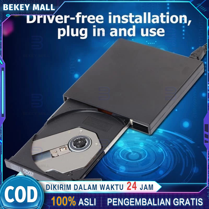 Jual BEKEY External DVD Drive Slim Portable Optical Drive Writer DVD/CD/VCD Burner Rewriter CD ...