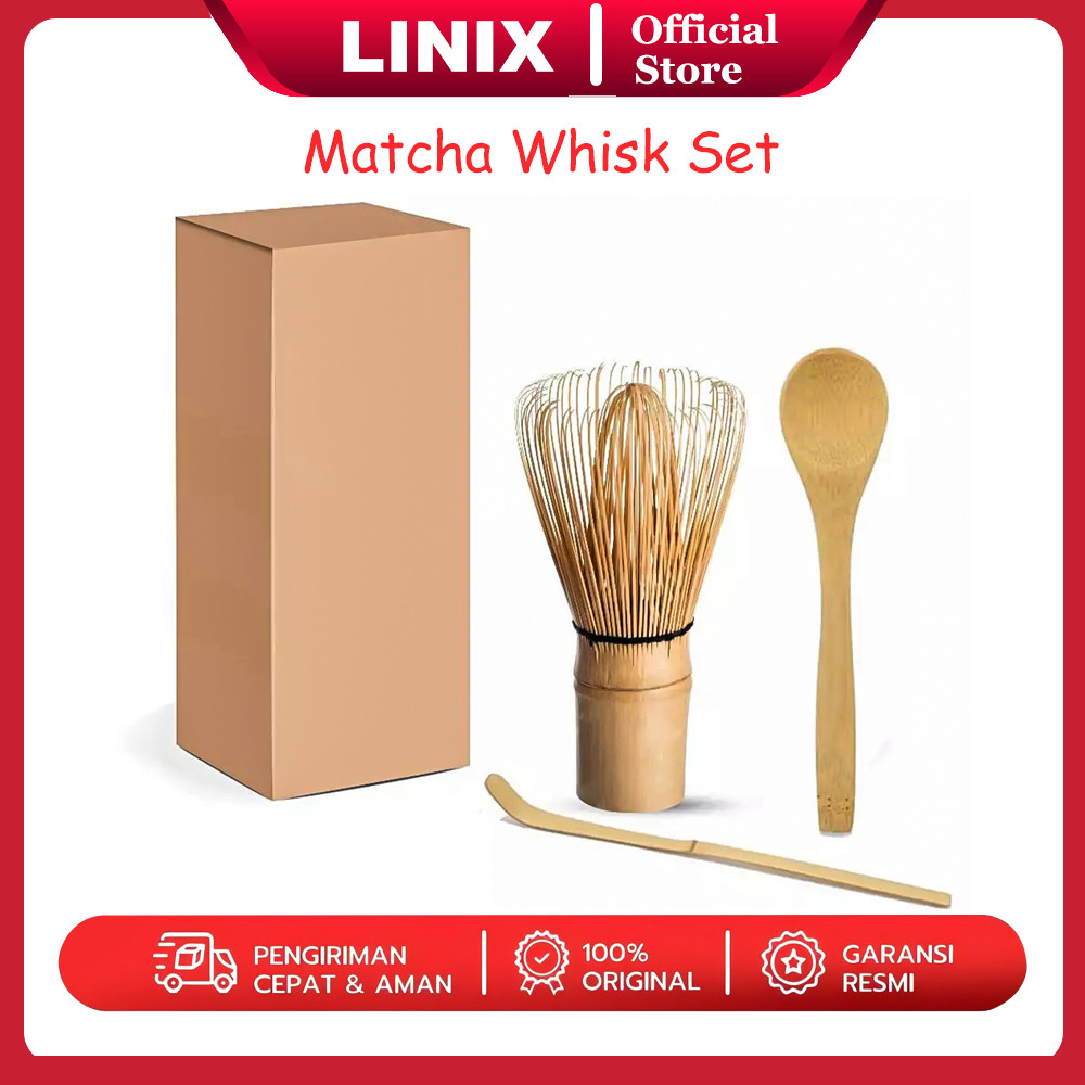 Jual Linix Matcha Whisk Bamboo Brush Chasen Sendok Bambu Pengaduk Teh ...