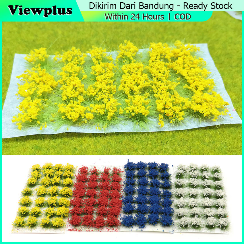 Jual 1Box Maket Rumput Semak Berwarna Bunga Perdu Dekorasi Figure ...