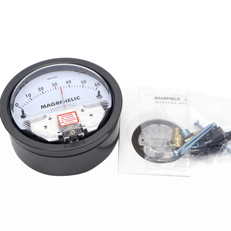 Jual TE2000 0-60PA Micro Differential Pressure meter Gauge High Neutral Panel Round Type Pointer ...