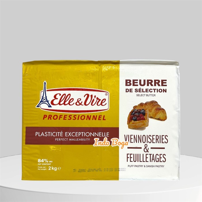 Jual Elle & Vire butter sheet 2 kg / elle vire unsalted butter sheet ...