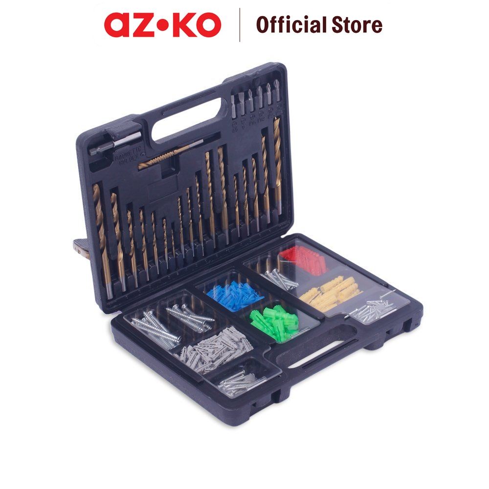 Jual AZKO Krisbow Set Perlengkapan Mata Bor 301 Pcs Set Drill Tools ...