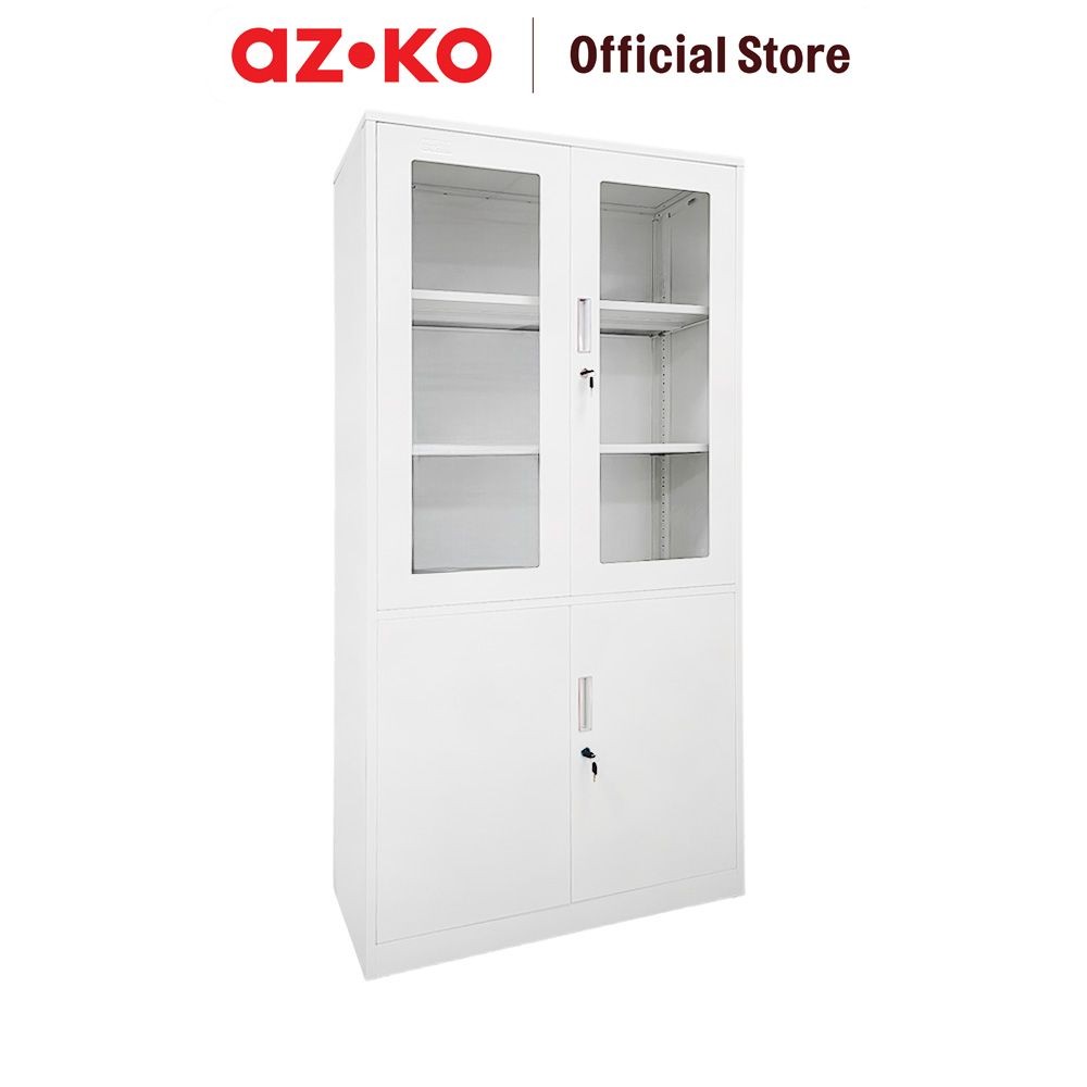 Jual AZKO Masterspace Lemari Arsip Kantor Besi 4 Pintu - Putih File ...