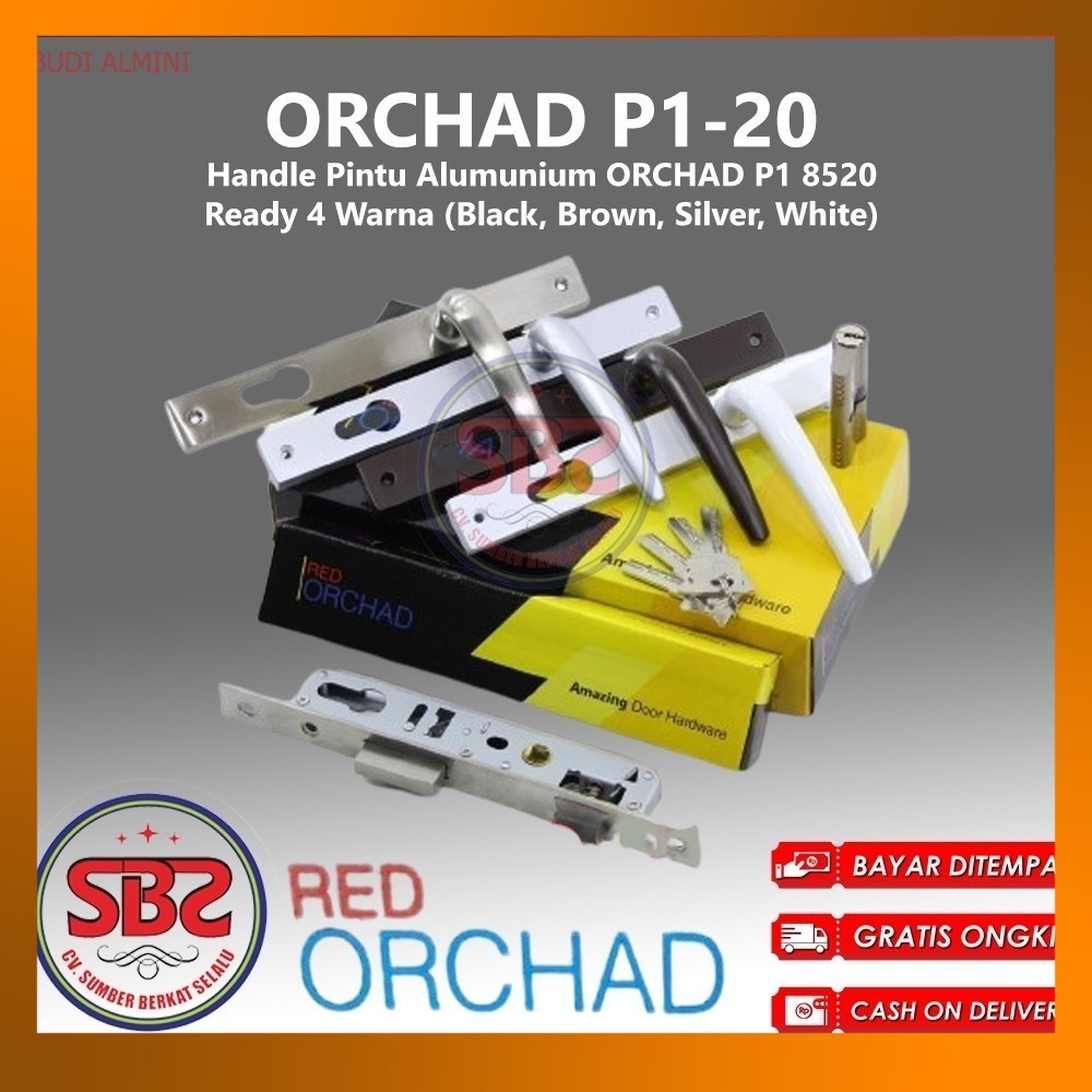 Jual ORCHAD Kunci Pintu Aluminium Handle Orchad P1 - 20 - Handle 8520 ...