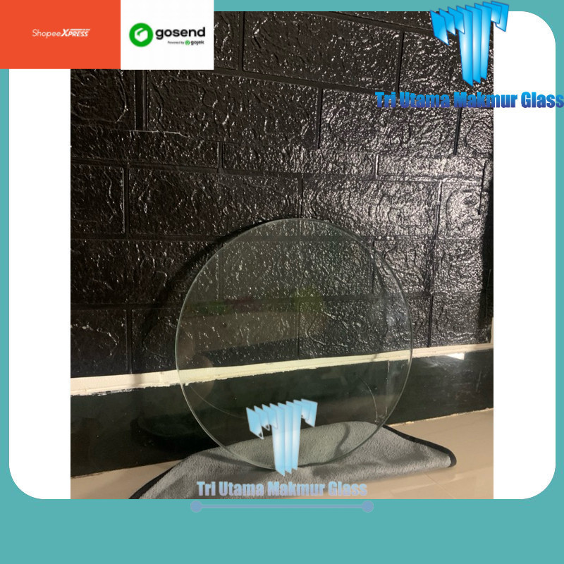 Jual Kaca tatakan bulat meja glass tebal 10 ml 40 cm | Shopee Indonesia