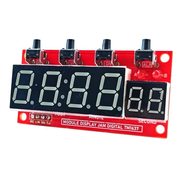 Jual Modul 7-Segment Jam Digital Clock 6-Digit TM1637 dengan Push Button untuk Proyek Arduino ...
