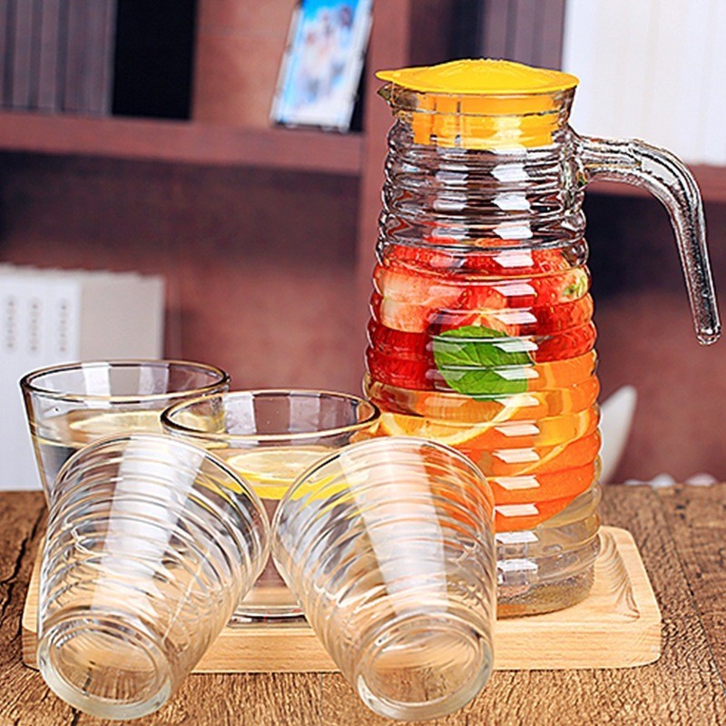 Jual SURIA Mehaa WATER JUG SET CITRA 830ml Tempat Air Minum Pitcher Es Teh Lemon Tea Kaca Beling ...