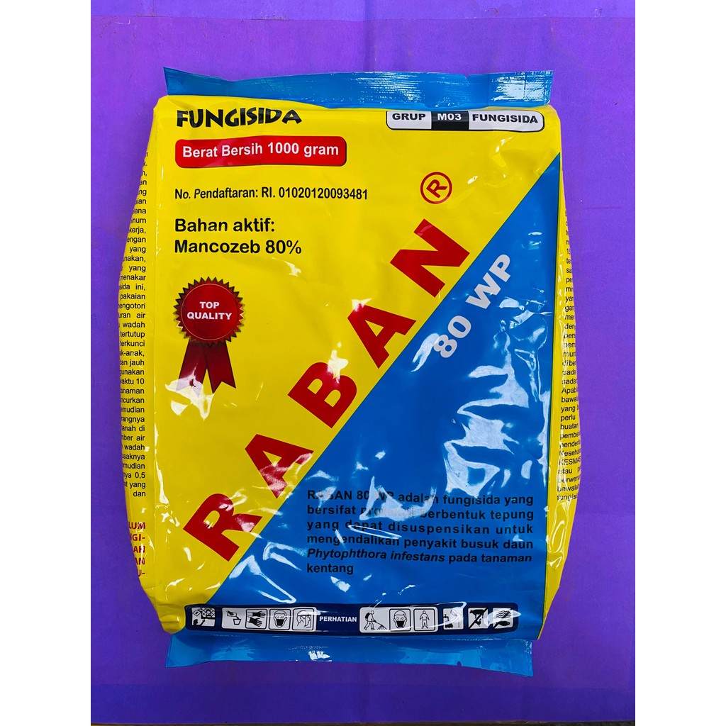 Jual RABAN 80WP Fungisida pengendali penyakit busuk daun isi 1kg dari ...