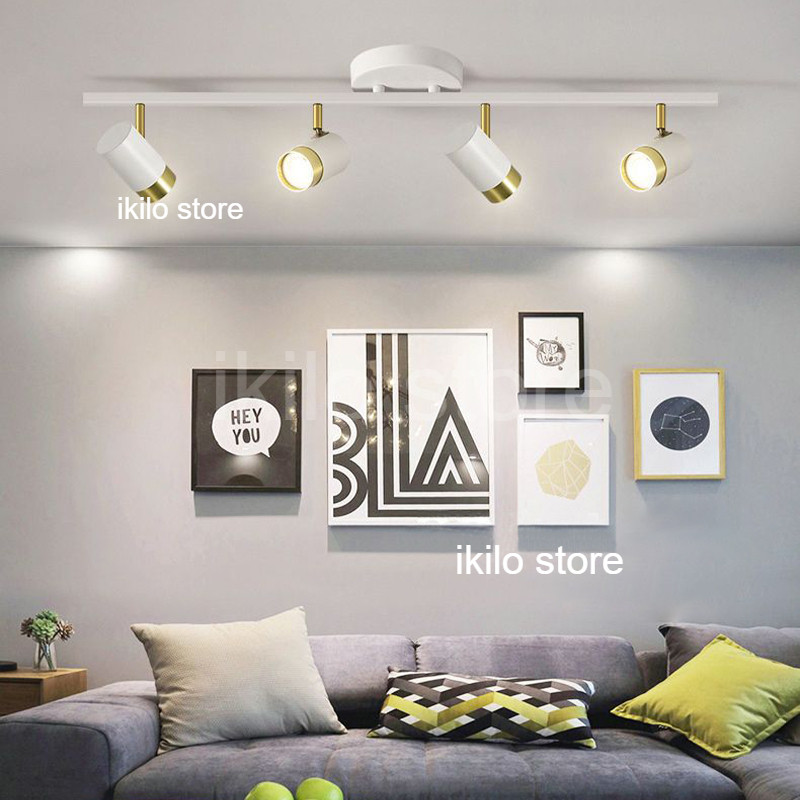 Jual Lampu Track Ceiling LED Gaya Nordic 6 Kepala, Lampu Sorot dan ...