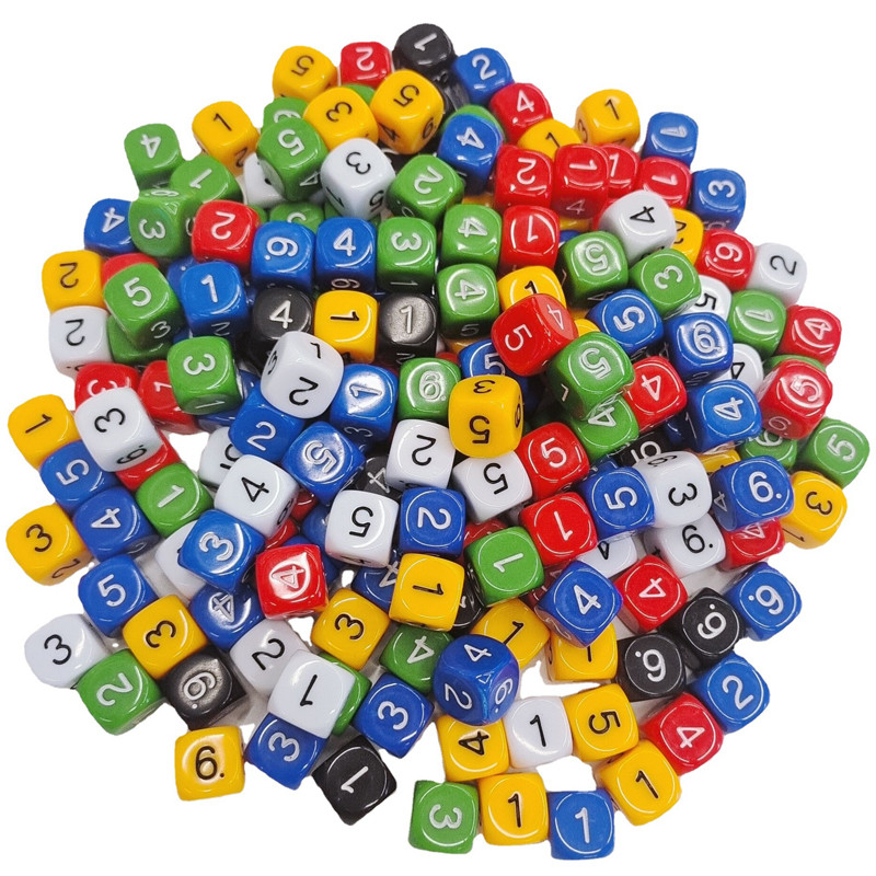Jual 12PCS Math Dice With Numbers 1-6 Educación Montessori Learning ...
