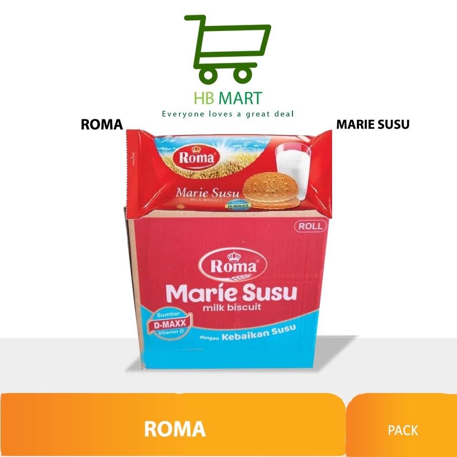 Jual BISKUIT ROMA MARIE SUSU BISCUIT 115 gr (1 DUS ISI 40 PCS ...