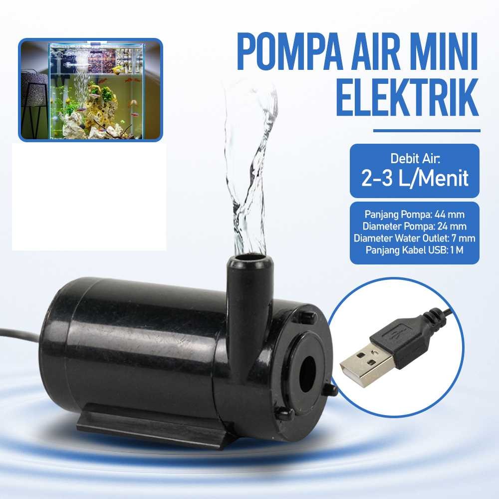 Jual PROMO! Taffware Pompa Air Mini Elektrik Water Submersible Pump USB ...