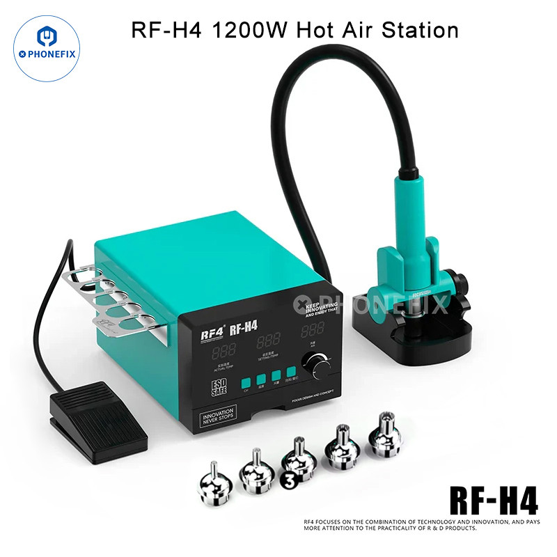 Jual RF4 RF-H4 1200W 110V/220V Hot Air Soldering Station Lead-Free Smart BGA Rework Station for ...