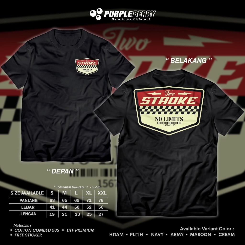 Jual Kaos Racing 2 Tak 2 Stroke Indonesia No Limits Two Tax - Baju ...