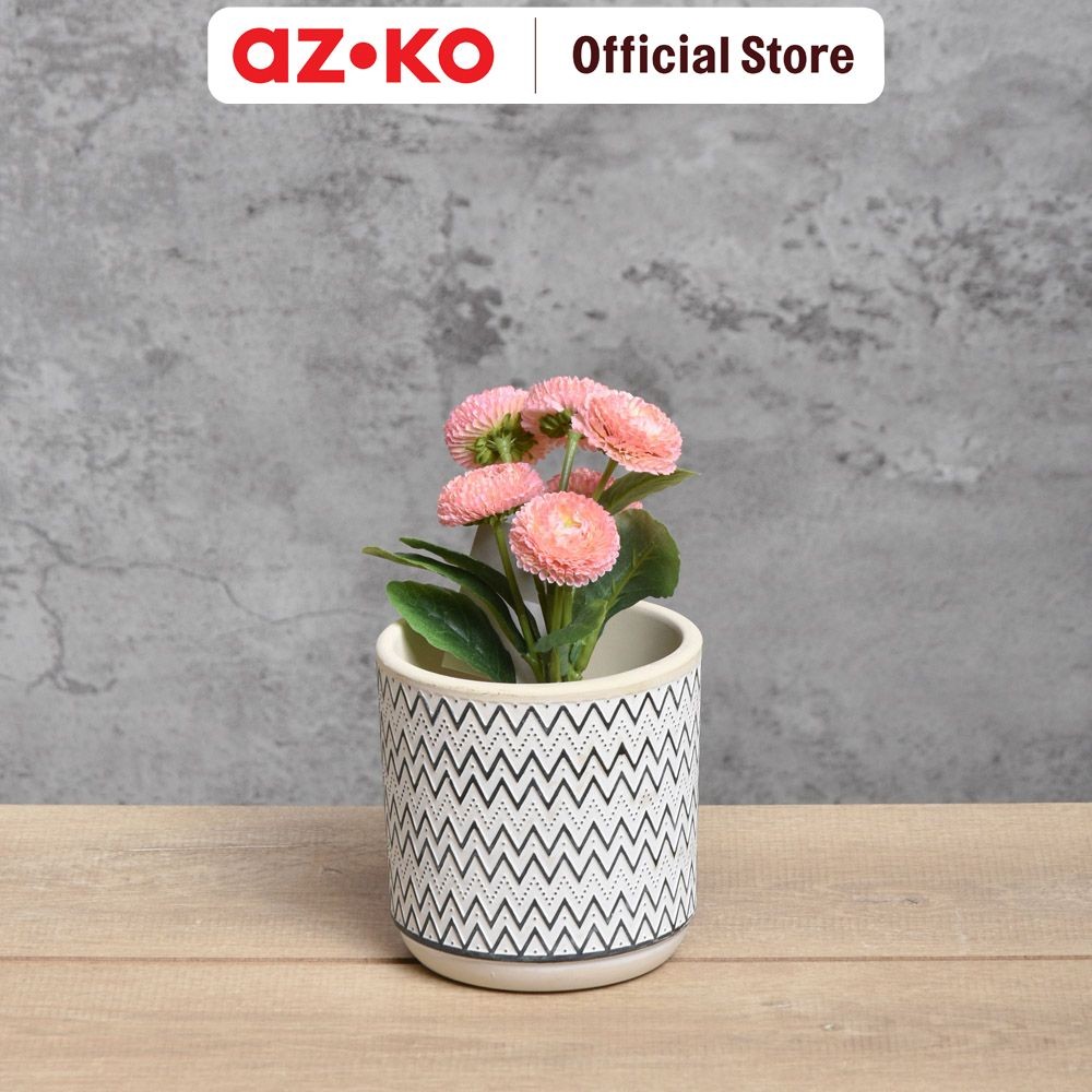 Jual AZKO Kris Garden Pot Tanaman Keramik Joana 11 cm Wadah Keramik ...
