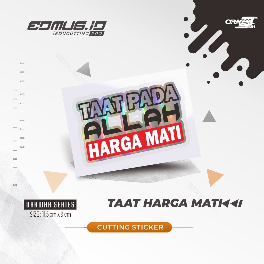 Jual Sticker Cutting Taat Harga Mati - Dakwah Series - Untuk Mobil ...
