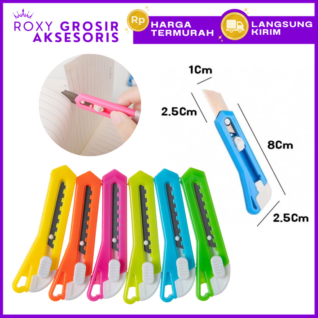 Jual Pisau Cutter Mini Tajam Pemotong Pembuka Paket Cutter Kecil Tajam ...