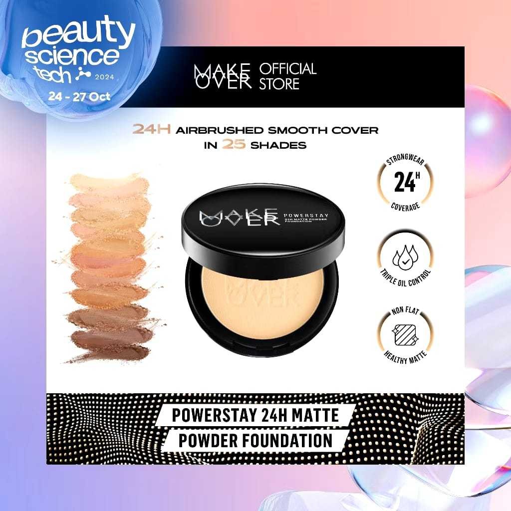 Jual MAKE OVER Powerstay 24H Matte Powder Foundation 10g (oil control ...