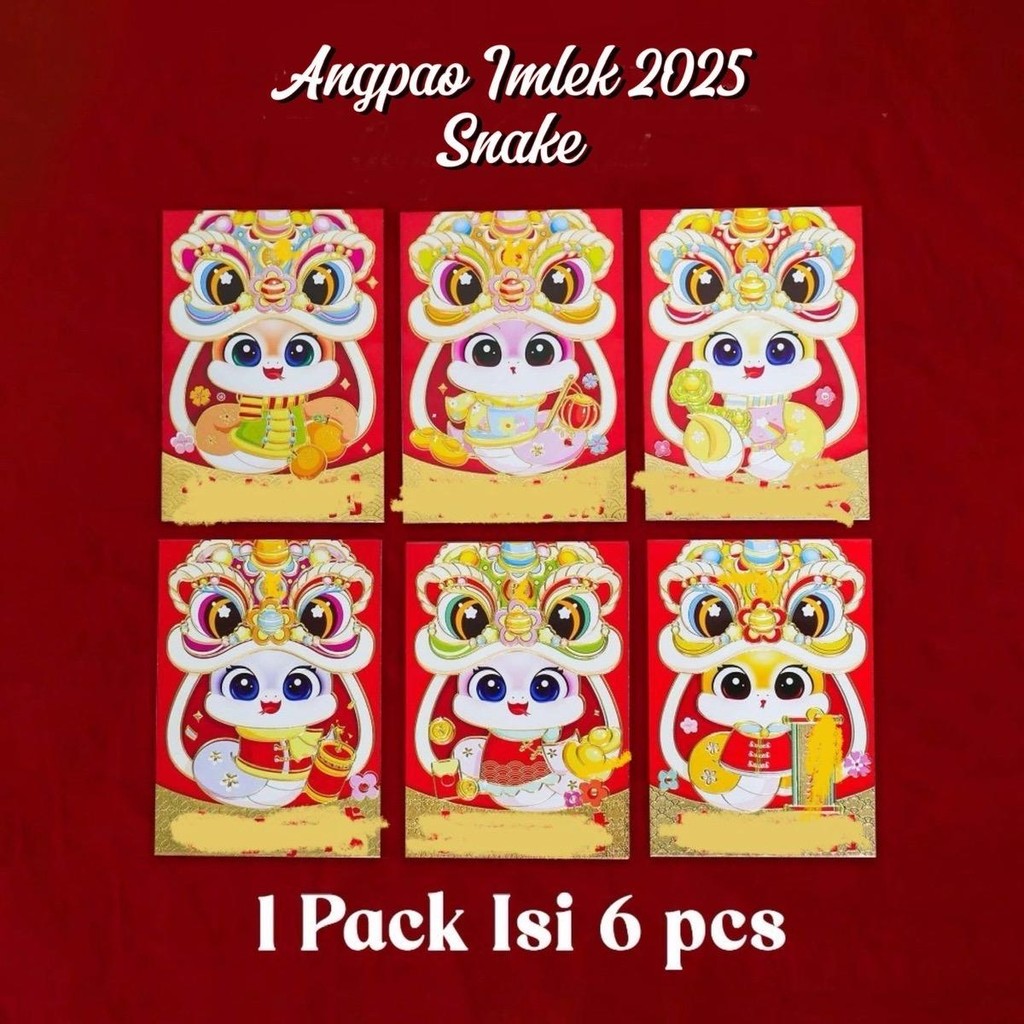 Jual Angpao Imlek Edisi Taun Ular Angpao Imlek isi 6pc 2025 Kertas ...