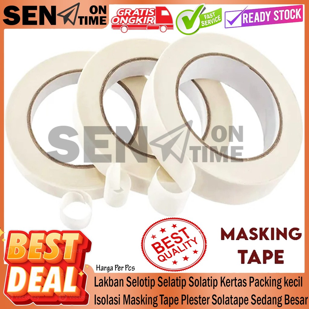 Jual Masking Tape Lakban Selotip Selatip Solatip Kertas Ducttape ...