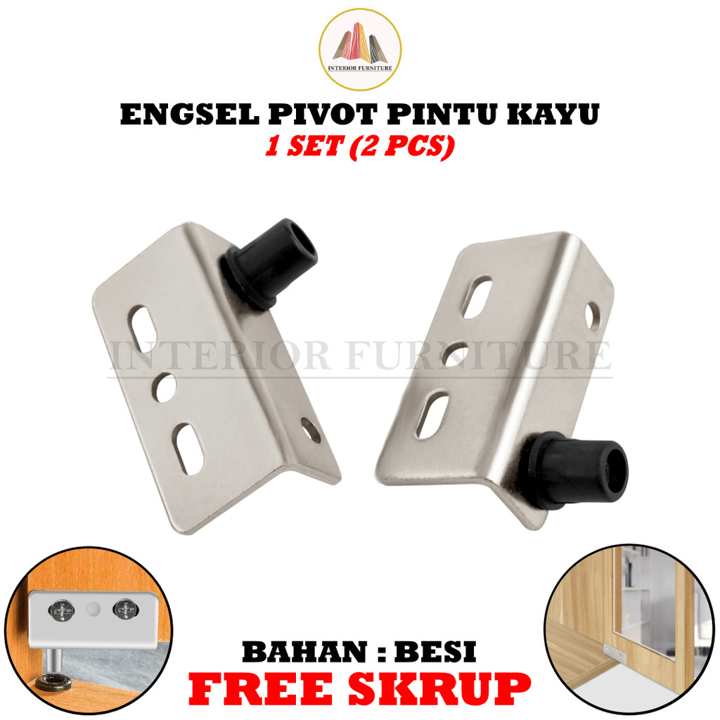 Jual Engsel Pintu Lemari Kayu Pivot 12mm Hinge Pivot Mini 1 Set ...
