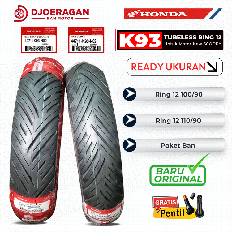 Jual BAN MATIC SEPASANG RING 12 AHM FEDERAL K93 SCOOPY NEW GENIO NEW ...