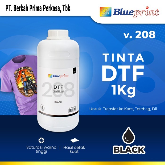 Jual Tinta DTF / DTF Ink Blueprint V.208 CMYK 1 Kg Untuk Transfer ke Kaos, Totebag, dan Kain ...