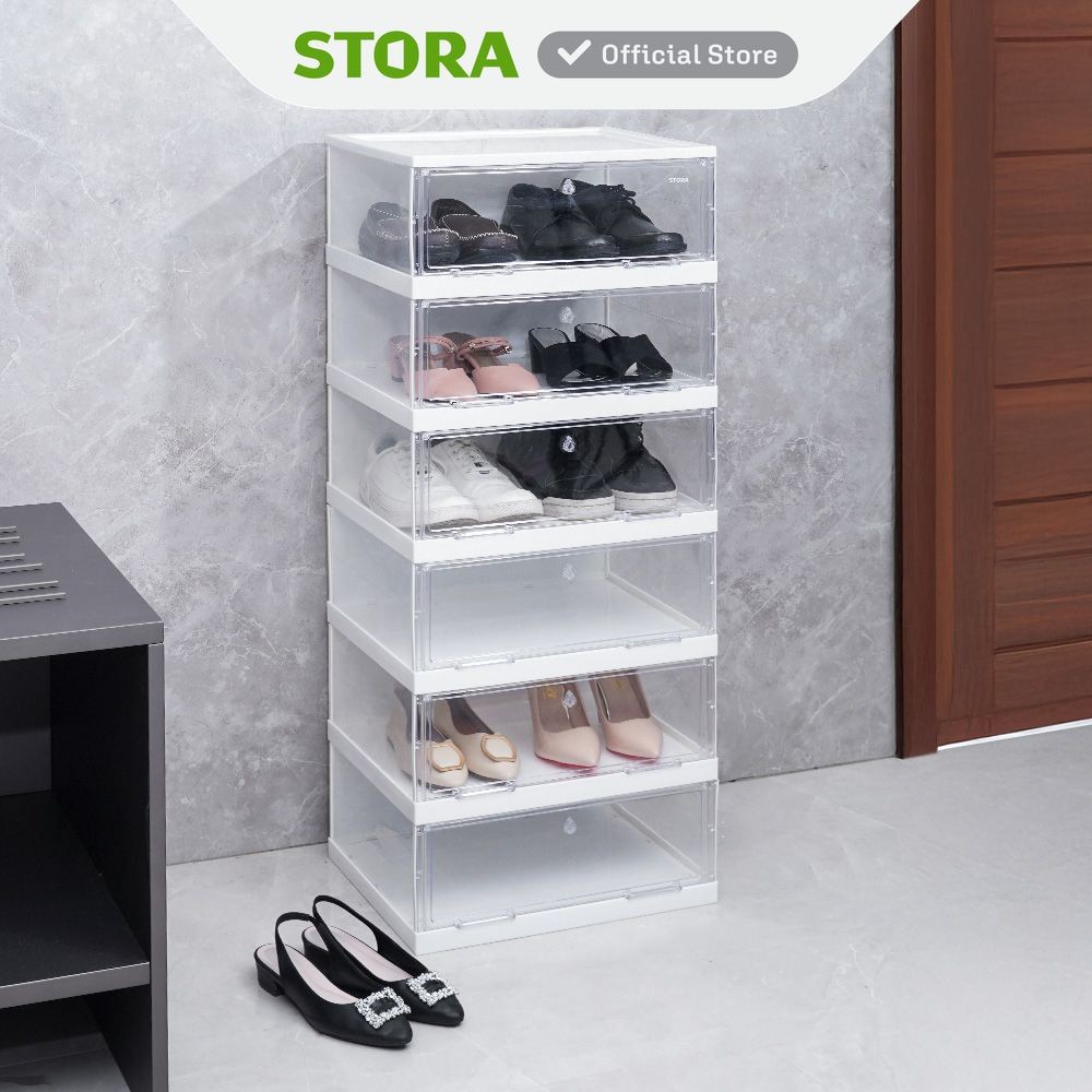 Jual Stora Rak Sepatu Foldable Double Shoe Rack Organizer Sandal Sepatu ...