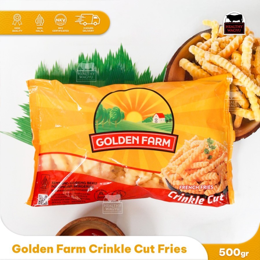 Jual Golden Farm Kentang Goreng Crinkle Cut 500gr Healthy Wagyu ...