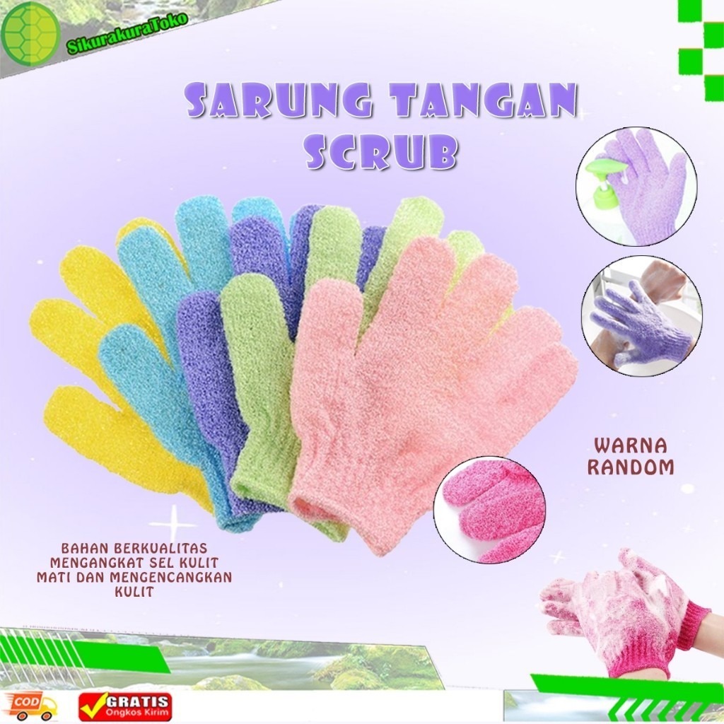 Jual (skr) 1 Pc Sarung Tangan Scrub Mandi Gosok Badan Serbaguna Body ...