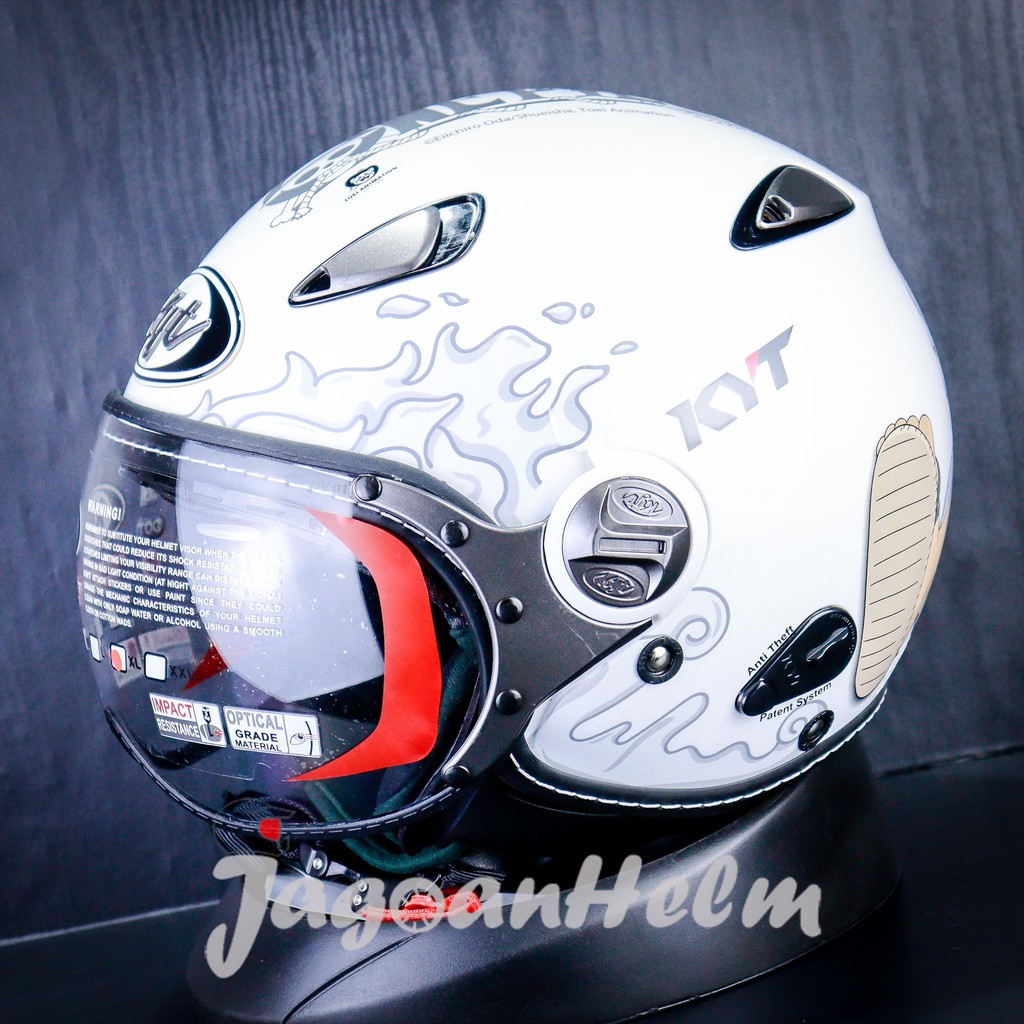 Jual KYT HELM ELSICO ONE PIECE GEAR GEAR #05 | WHITE | RETRO | Shopee ...