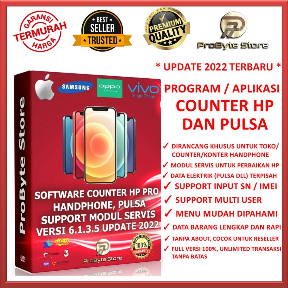 Jual SOFTWARE COUNTER / KONTER HP PRO TOKO HANDPHONE PULSA SID PHONE SUPPORT SN / IME1 DAN MODUL ...