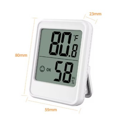 Jual Large Lcd Digital Thermometer Hygrometer Indoor Temperature ...