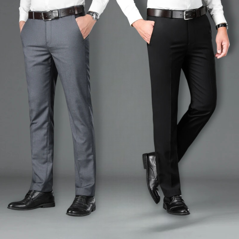 Jual Celana Kantor Formal Pria Slim Fit Bahan Wool Premium Hitam Abu Panjang Size 27-38 | Shopee ...