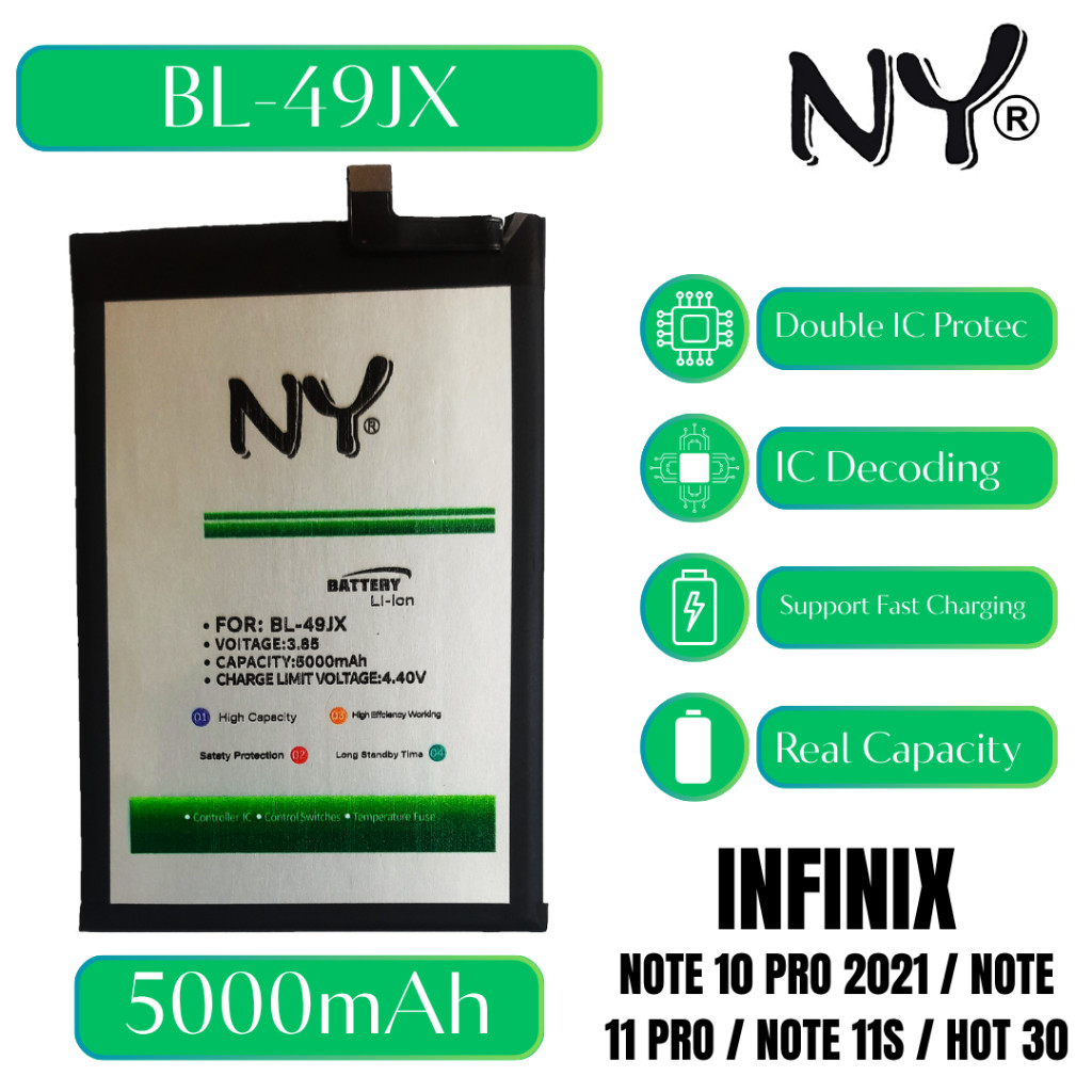Jual NY EXCELLENT BATERAI INFINIX BL49JX / NOTE 10 PRO 2021 / NOTE 11 ...