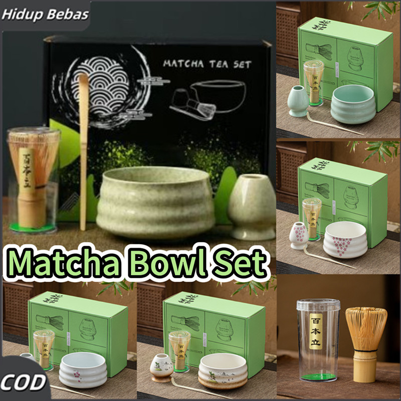 Jual 4PCS Mangkuk Matcha Keramik Alat Matchmaking Set Powder Chasen ...