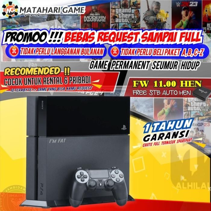 Jual Playstation 4 FW11.00 Offline Permanent H3N/Clone | PS4 SONY 1TB ...