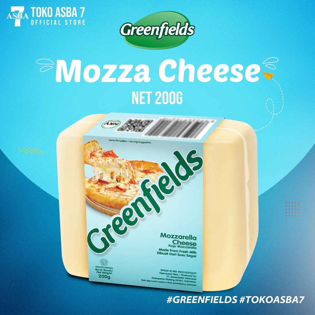 Jual GREENFIELDS MOZZARELLA CHEESE 200G | Shopee Indonesia