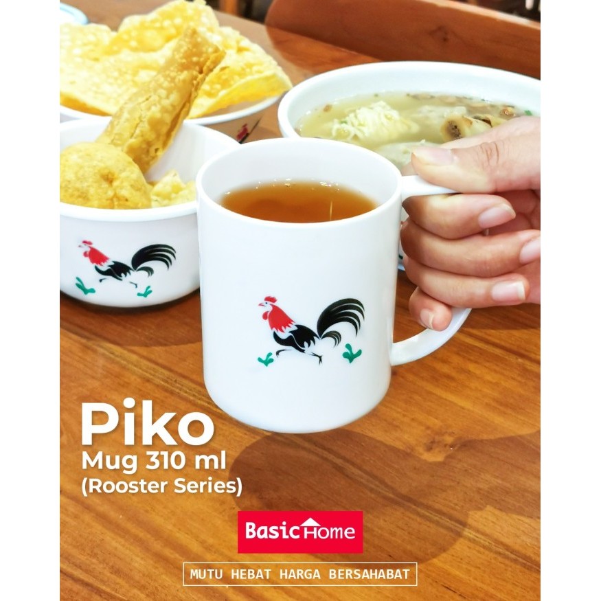 Jual MICTON Lion Star Basic Home Gelas Ayam Plastik Piko Mug 310ml BGL ...