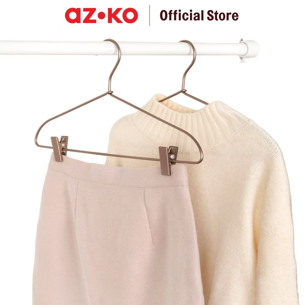 Jual AZKO Stora 40.5 Cm Set 2 Pcs Hanger Aluminium - Gold | Shopee ...