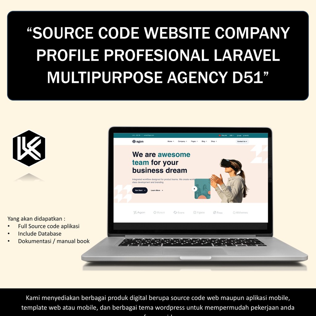 Jual SOURCE CODE WEBSITE COMPANY PROFILE PROFESIONAL LARAVEL MULTIPURPOSE AGENCY D51 | Shopee ...