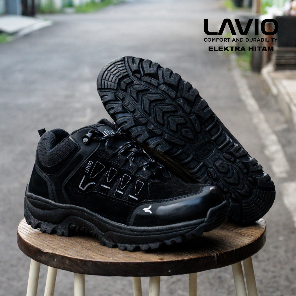 Jual Lavio Sepatu Safety Pria Ujung Besi proyek Safety Boots Anti Licin ...