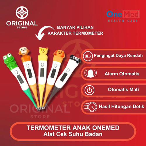 Jual Onemed Thermo One Digital Kids Termometer Anak Karakter Lucu Alat ...