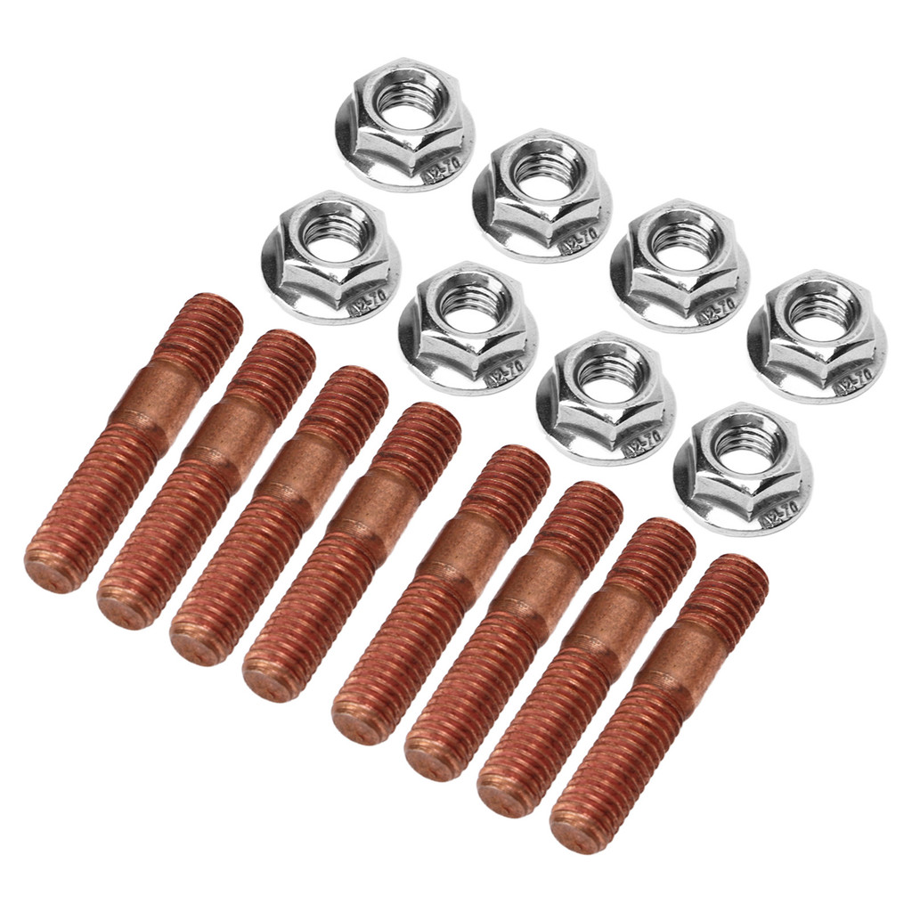 Jual 8 Pcs M8 1.25 Threaded Turbo Studs Kit 8mm Metal Alloy High ...