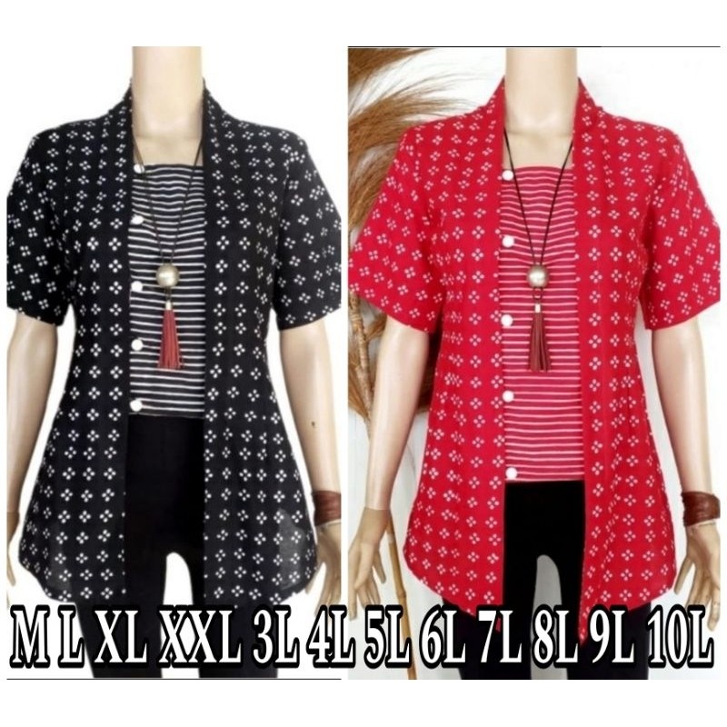Jual SIMIFASHION Atasan Kebaya Kutubaru Truntum lurik ukuran S M L XL XXL XXXL 4L 5L | Shopee ...